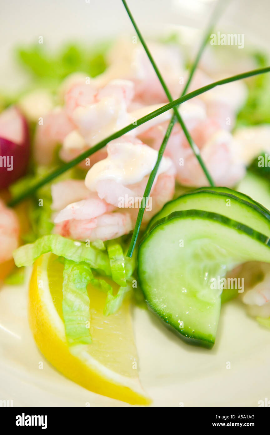 Prawn cocktail salad on a plate Stock Photo - Alamy