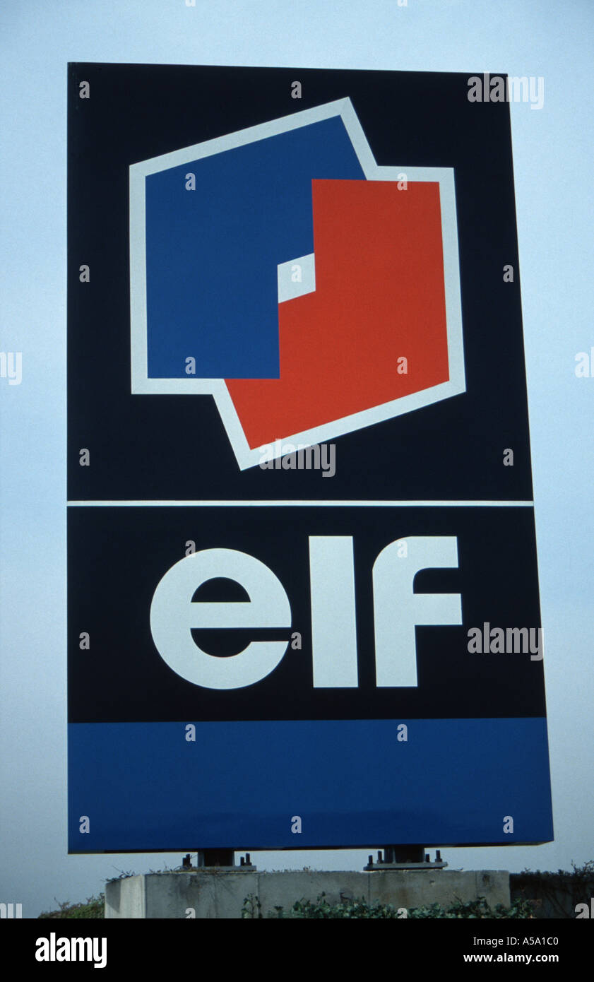 Elf Petrol sign Stock Photo - Alamy
