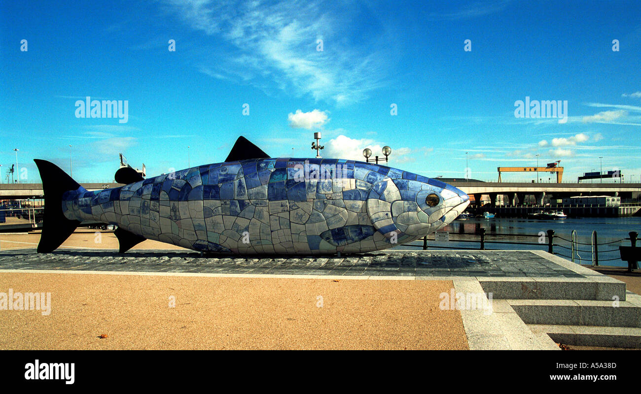 Giant fish Belfast Stock Photo - Alamy