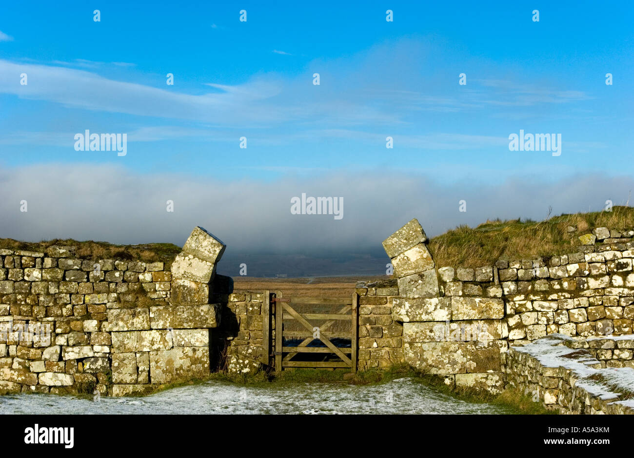 Roman gateway of Milecastle 37 near Housesteads Fort Stock Photo - Alamy