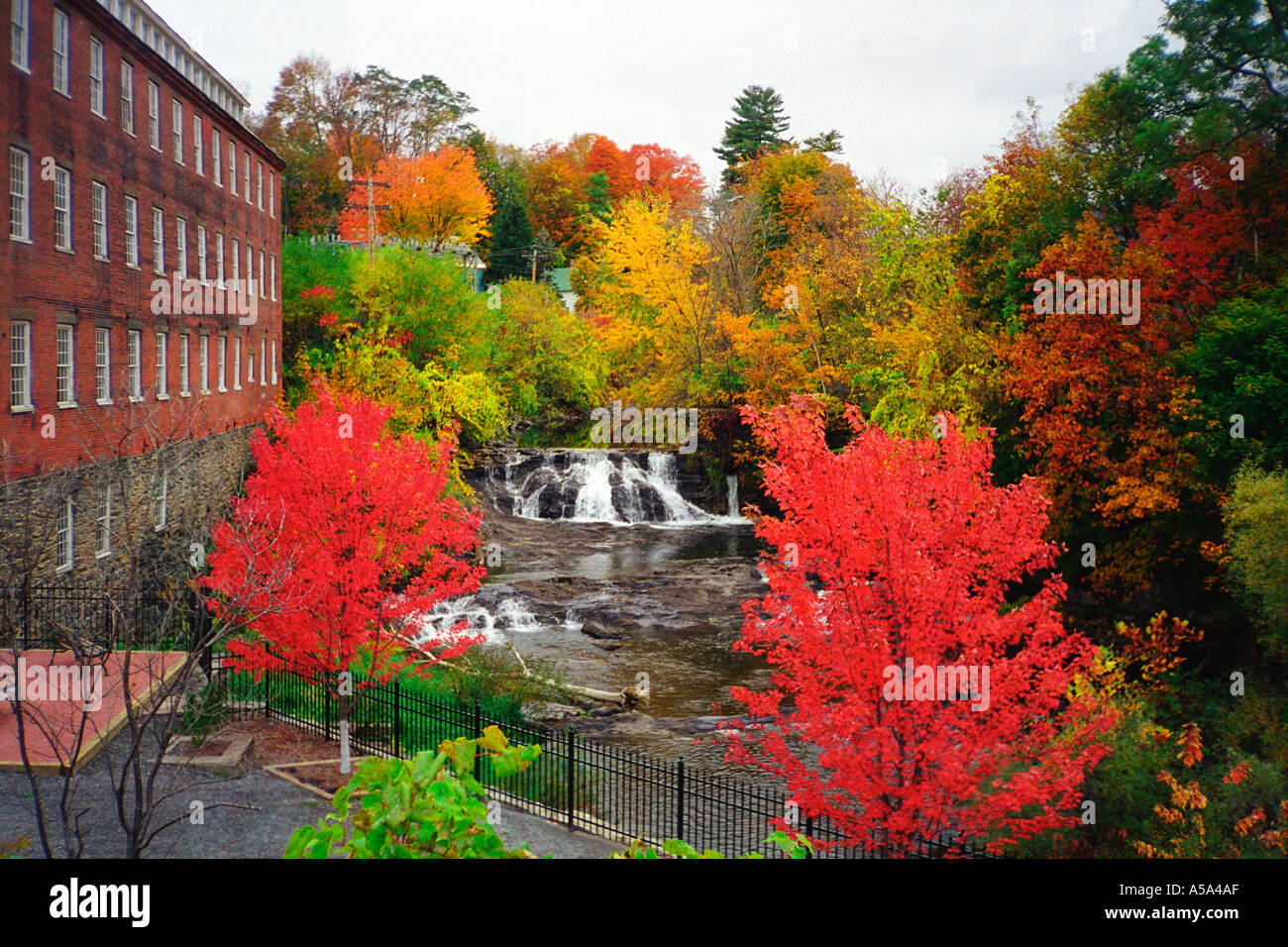 Warehouse and Waterfall Windsor Vermont Stock Photo - Alamy