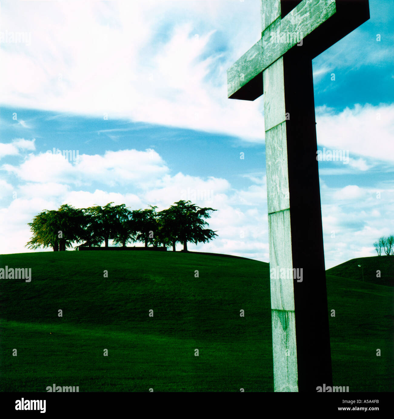 Cross at the Skogskyrkogarden in Stockholm The cemetery is declared ...
