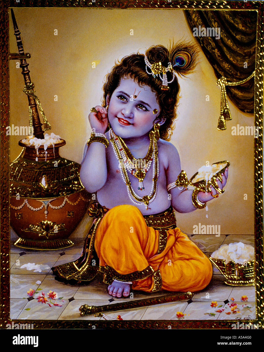Baby Krishna Eating Butter