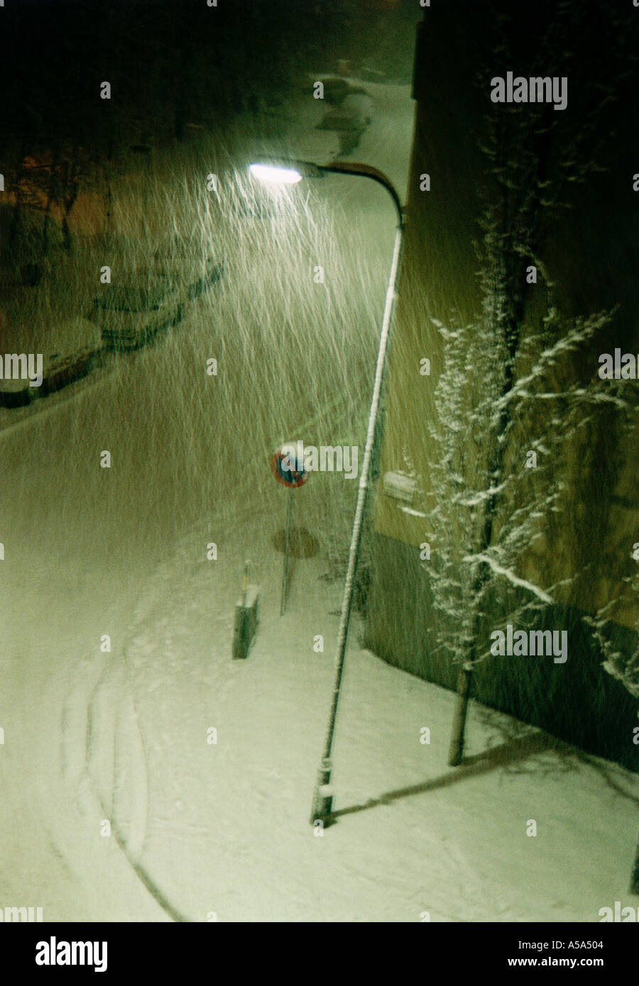 Heavy snow fall Stock Photo - Alamy