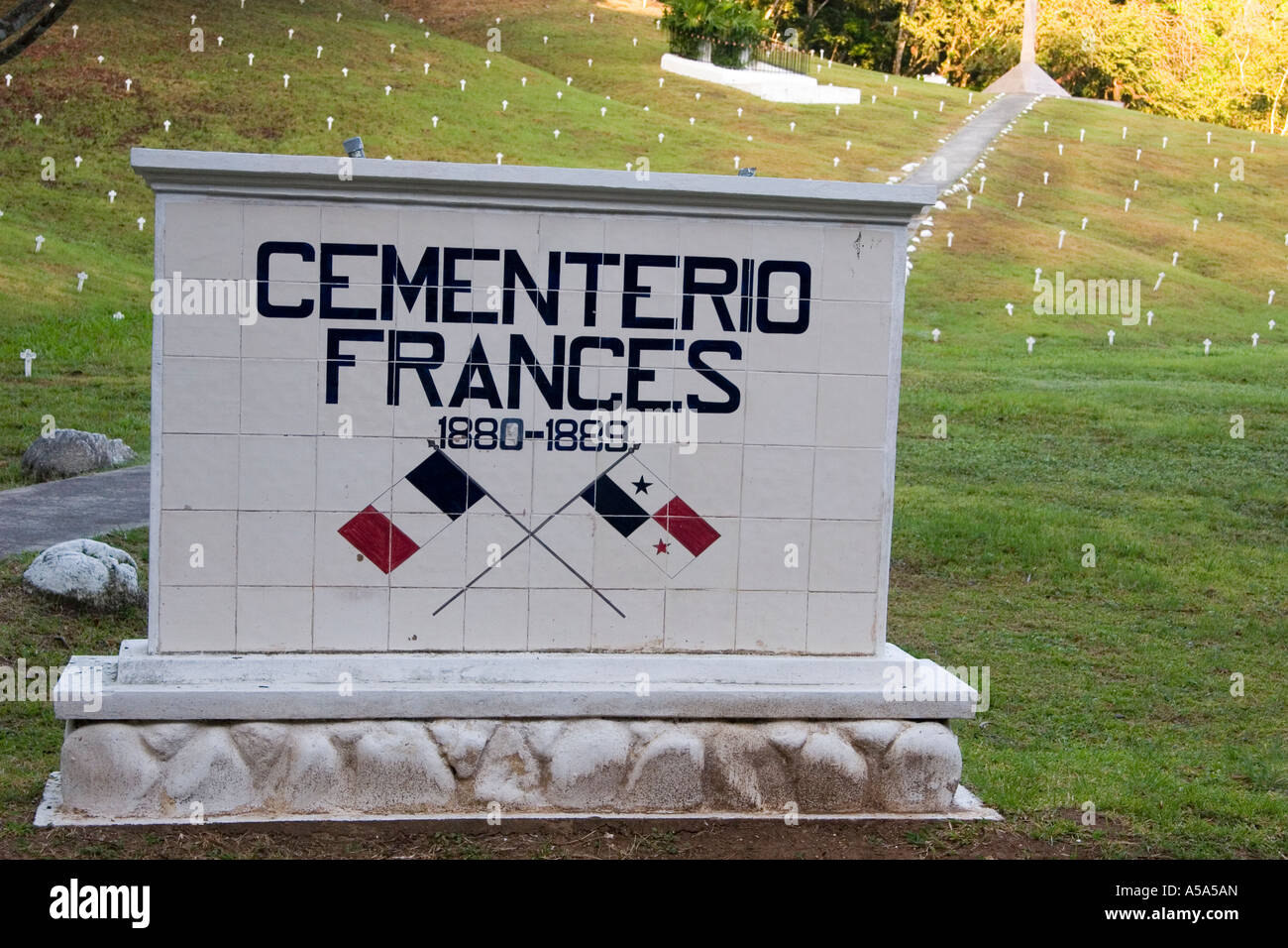 Panama Canal French Cemetery Stock Photo - Alamy
