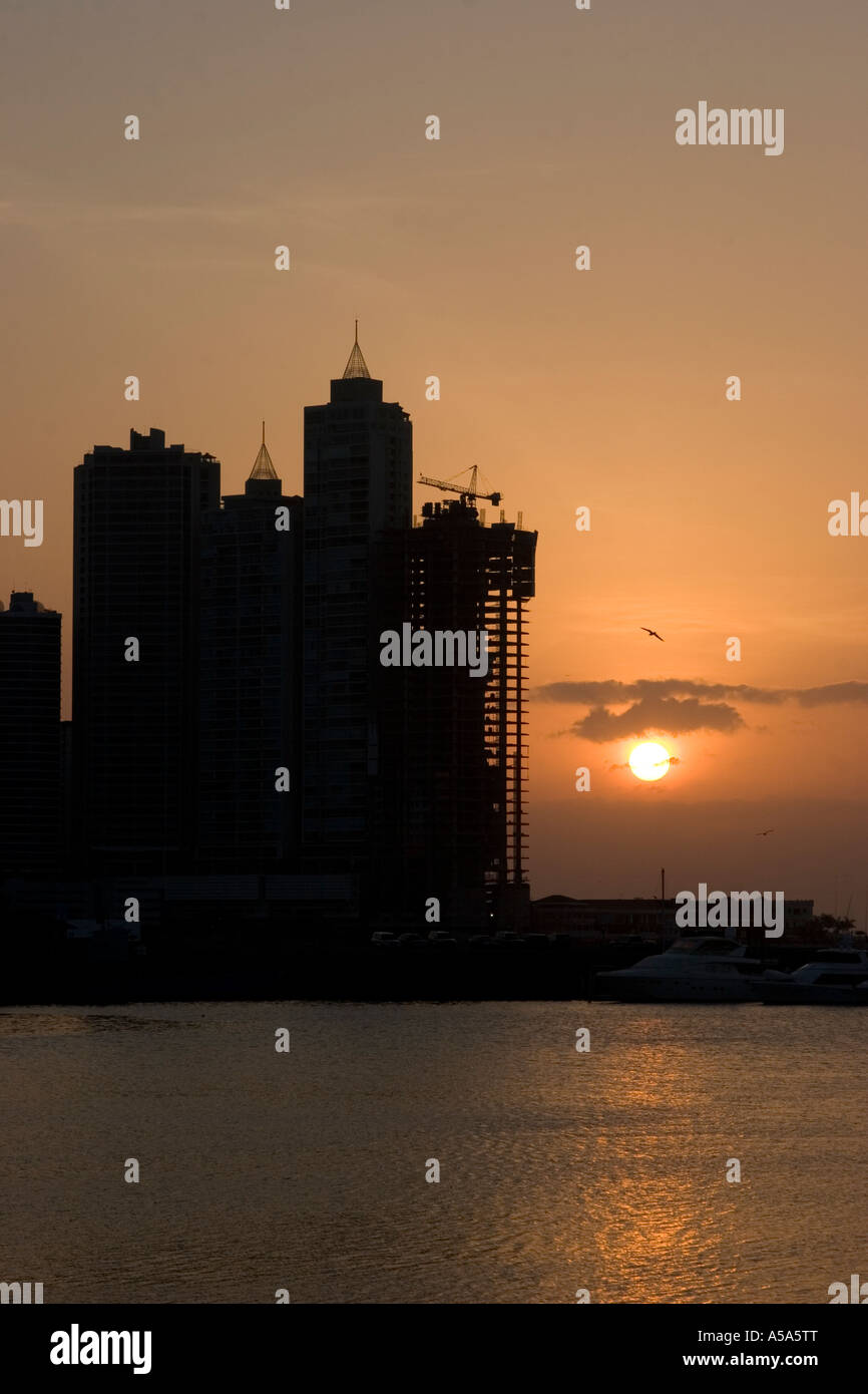 Panama City Skyline at sunrise Stock Photo - Alamy