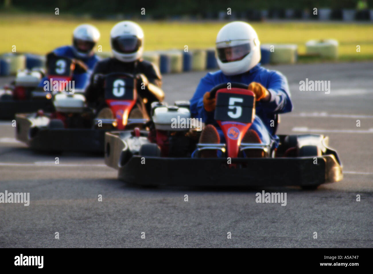 Go Karts view from on Go kart camera on and off kart with blur and ...