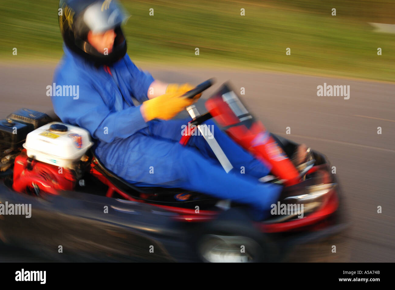 Go Karts view from on Go kart camera on and off kart with blur and ...