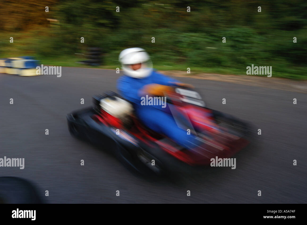 Go Karts view from on Go kart camera on and off kart with blur and ...