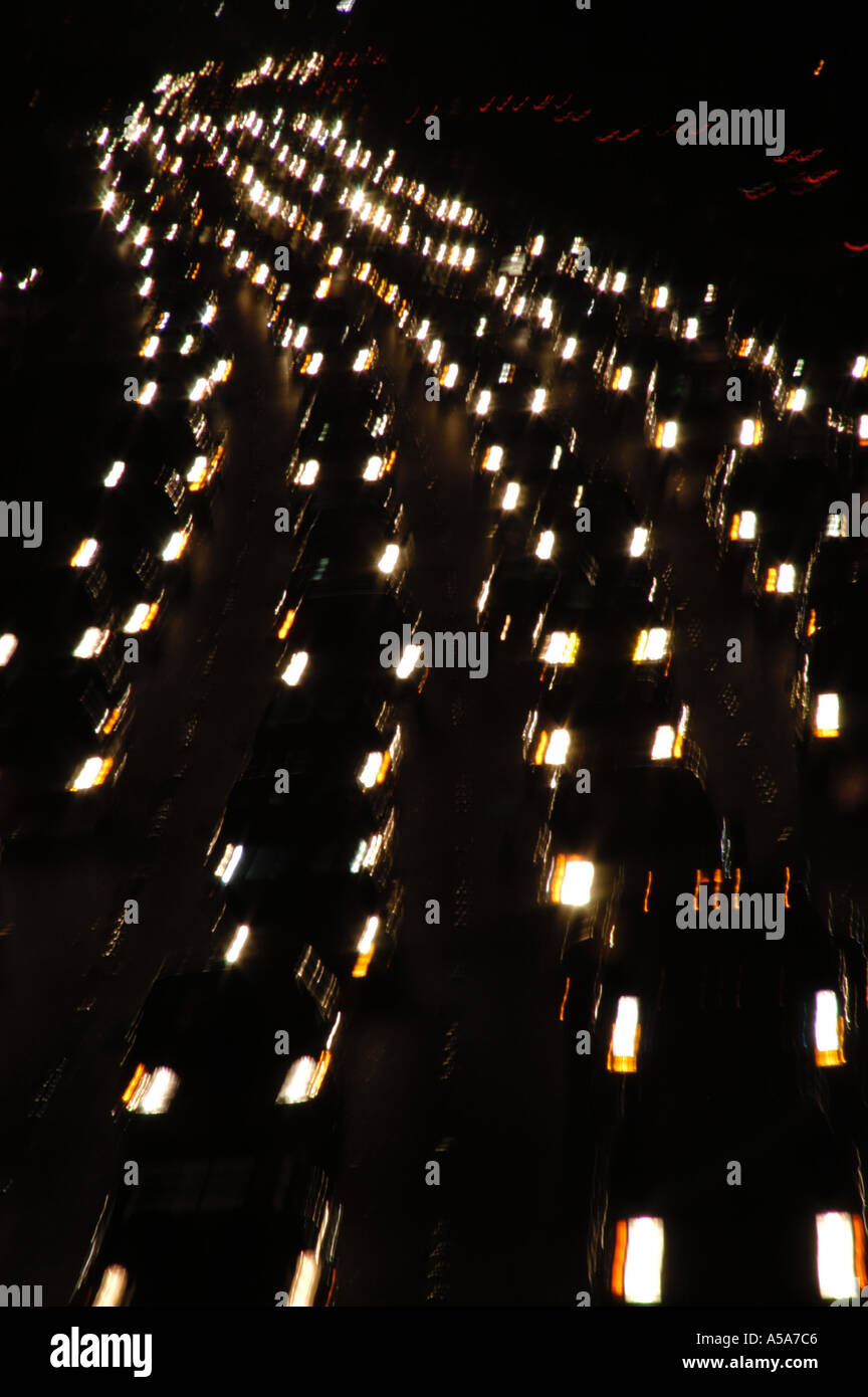 Rush hour night traffic LA USA Stock Photo - Alamy