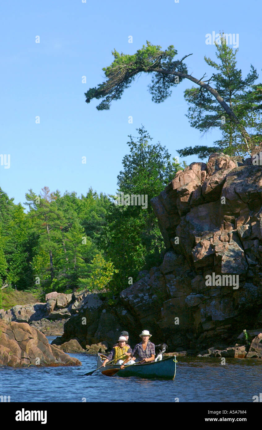 wilderness scenery shores canoe Stock Photo - Alamy
