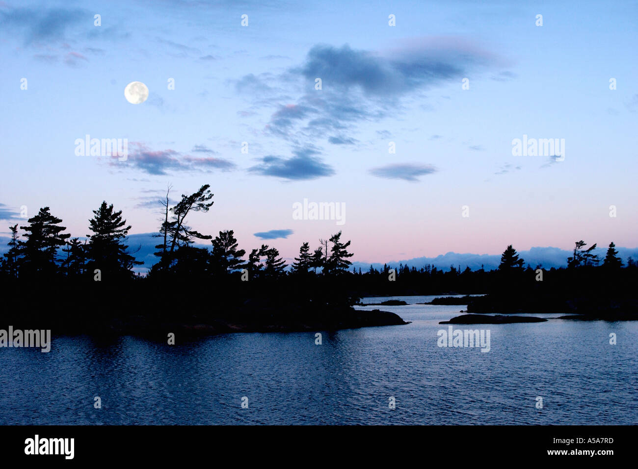 wilderness scenery evening island Stock Photo - Alamy