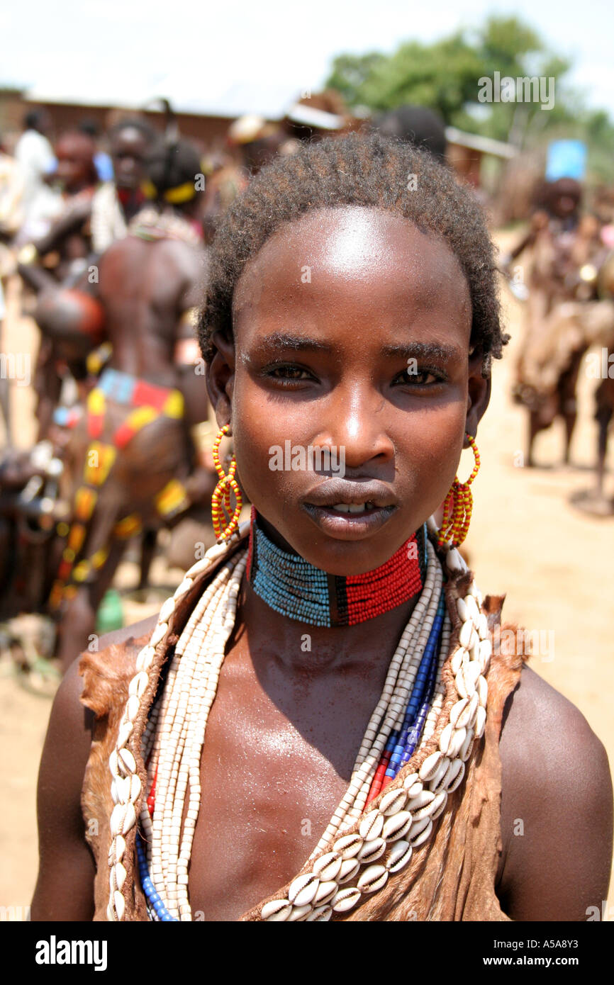 Hamer Tribe Girl Turmi Omo Stock Photos & Hamer Tribe Girl Turmi Omo ...
