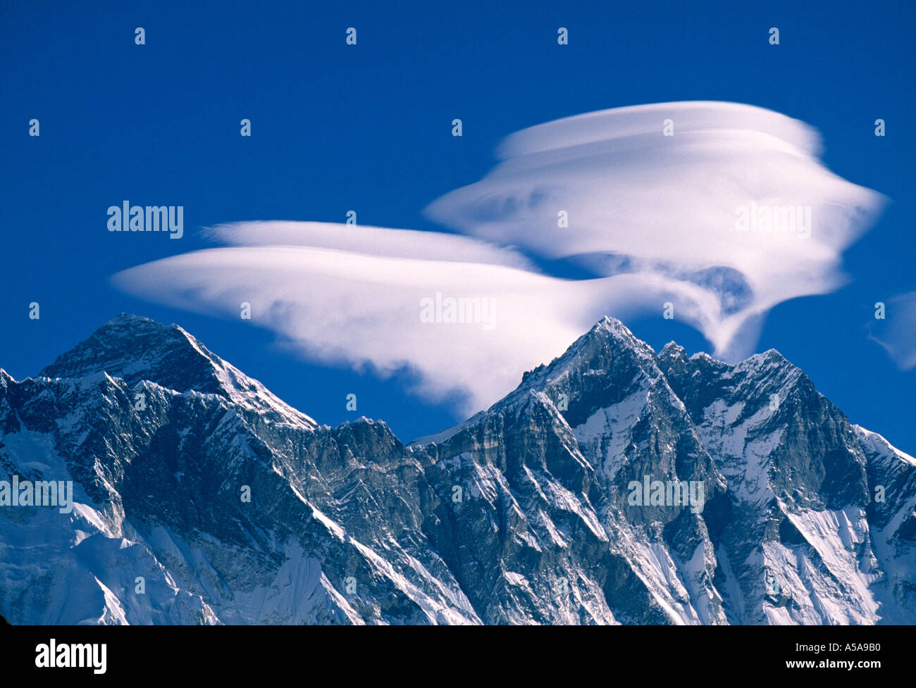 Everest & Lhotse, Nepal Stock Photo - Alamy