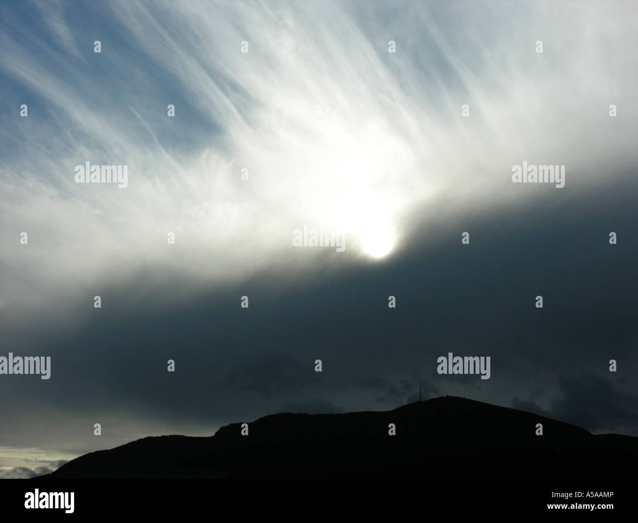 Streaks clouds above hi-res stock photography and images - Alamy
