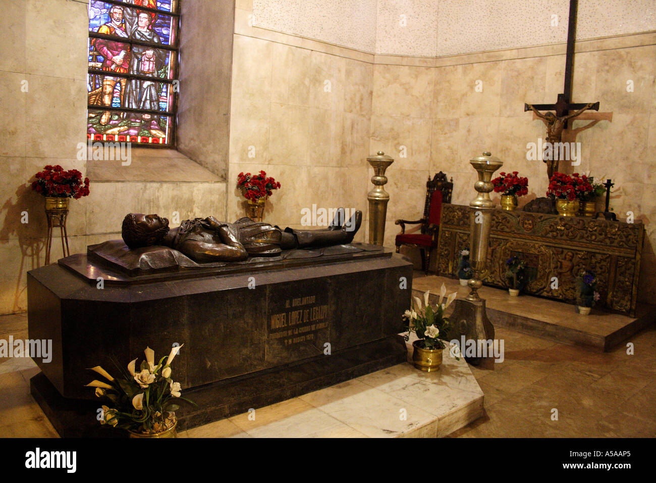 Manila, Philippine Islands, San Agustin Church, Tomb of Legaspi Stock ...