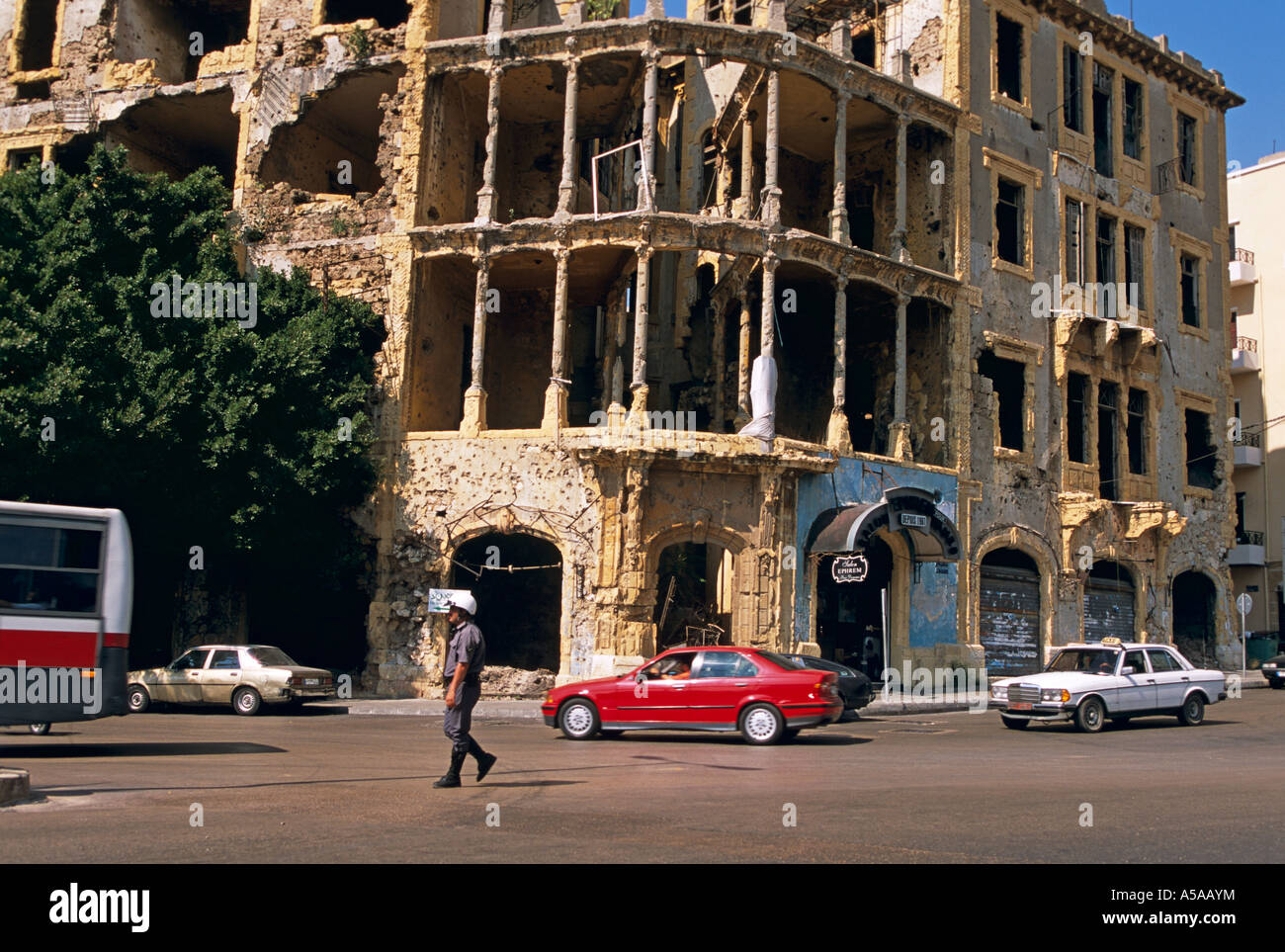 An abandoned building on the street of Beirut Lebanon Stock Photo - Alamy