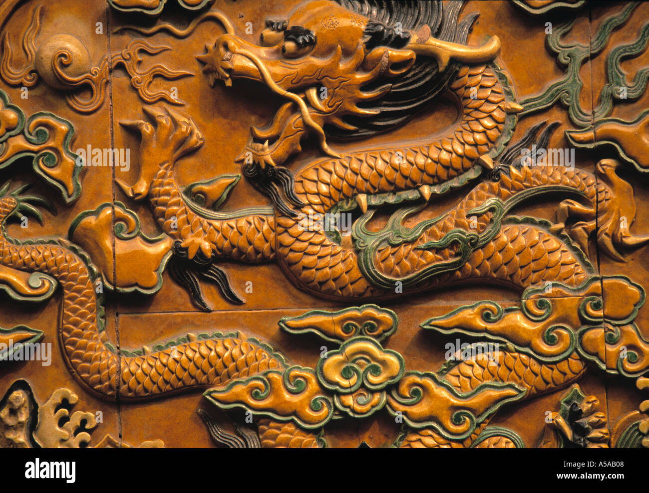 Dragon relief, Forbidden City, Beijing, China Stock Photo - Alamy