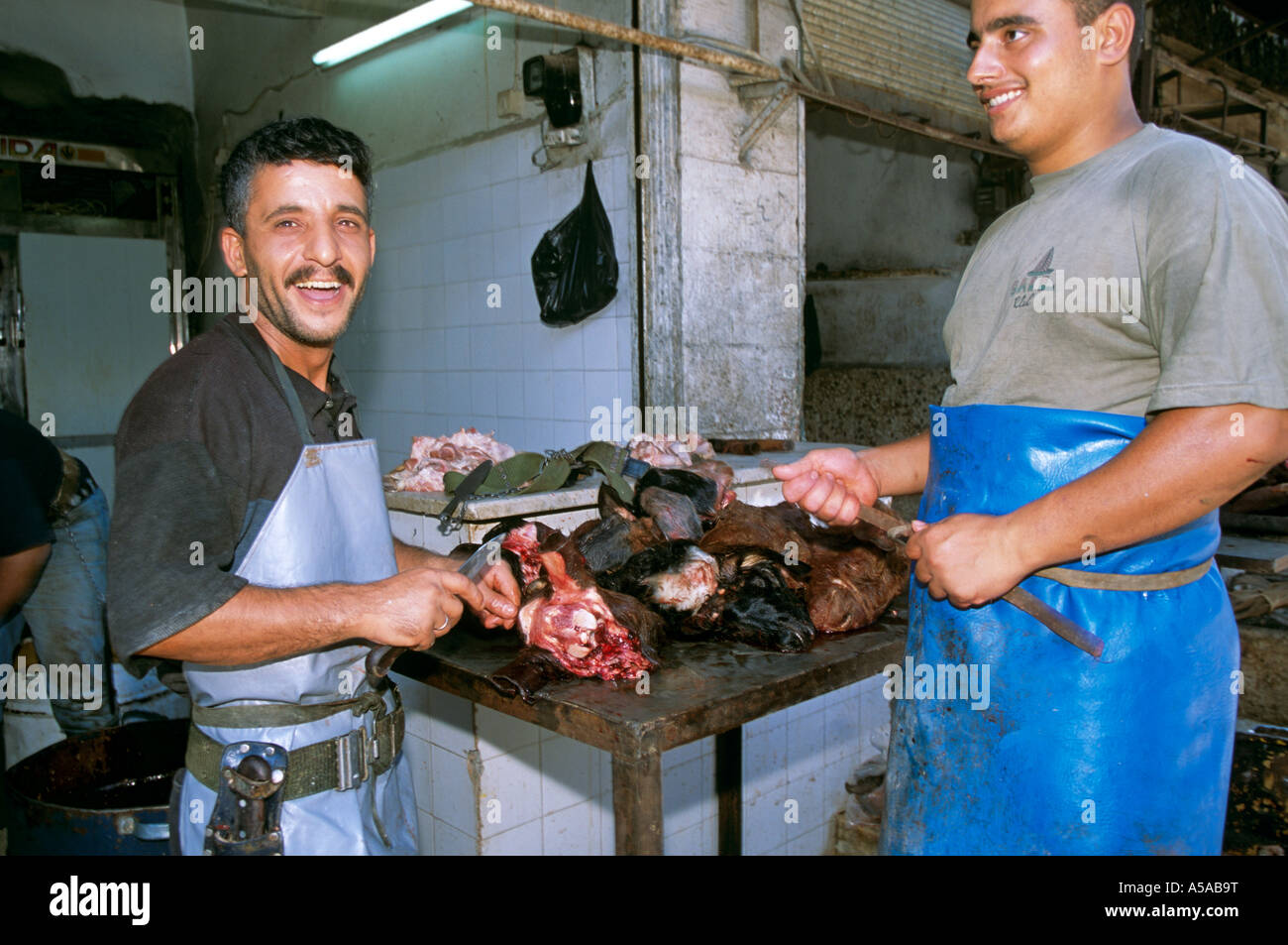 A butcher in Damascus Syria Stock Photo - Alamy