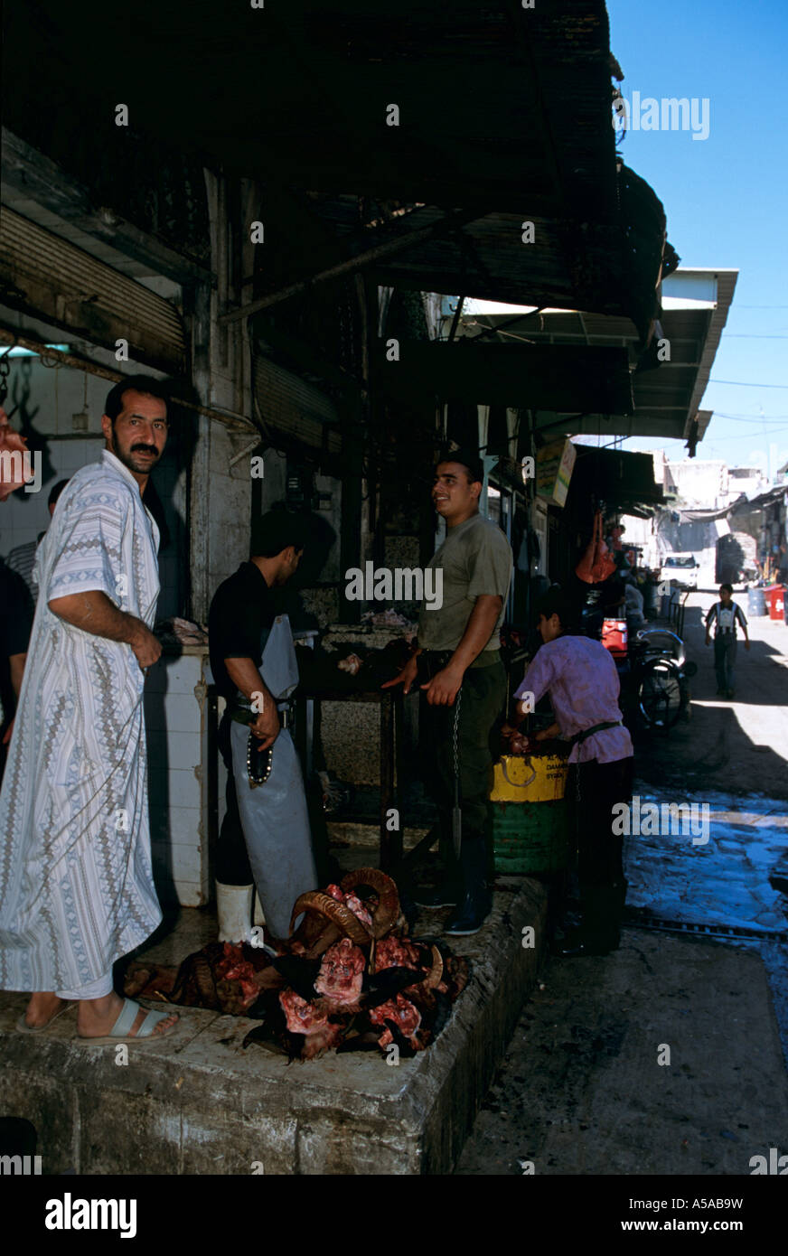 A butcher in Damascus Syria Stock Photo - Alamy