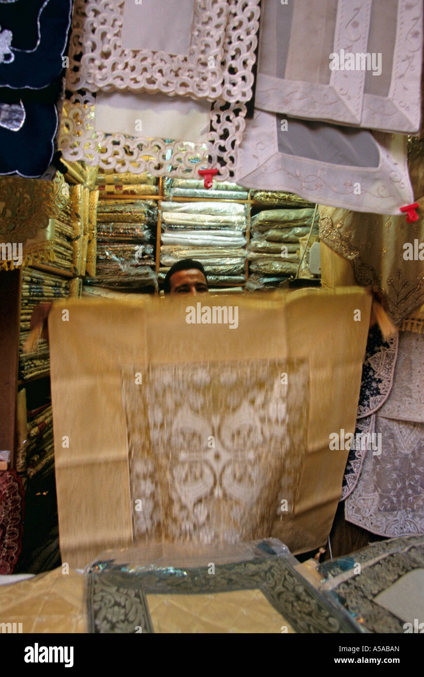 A textile shop in Damascus Syria Stock Photo - Alamy