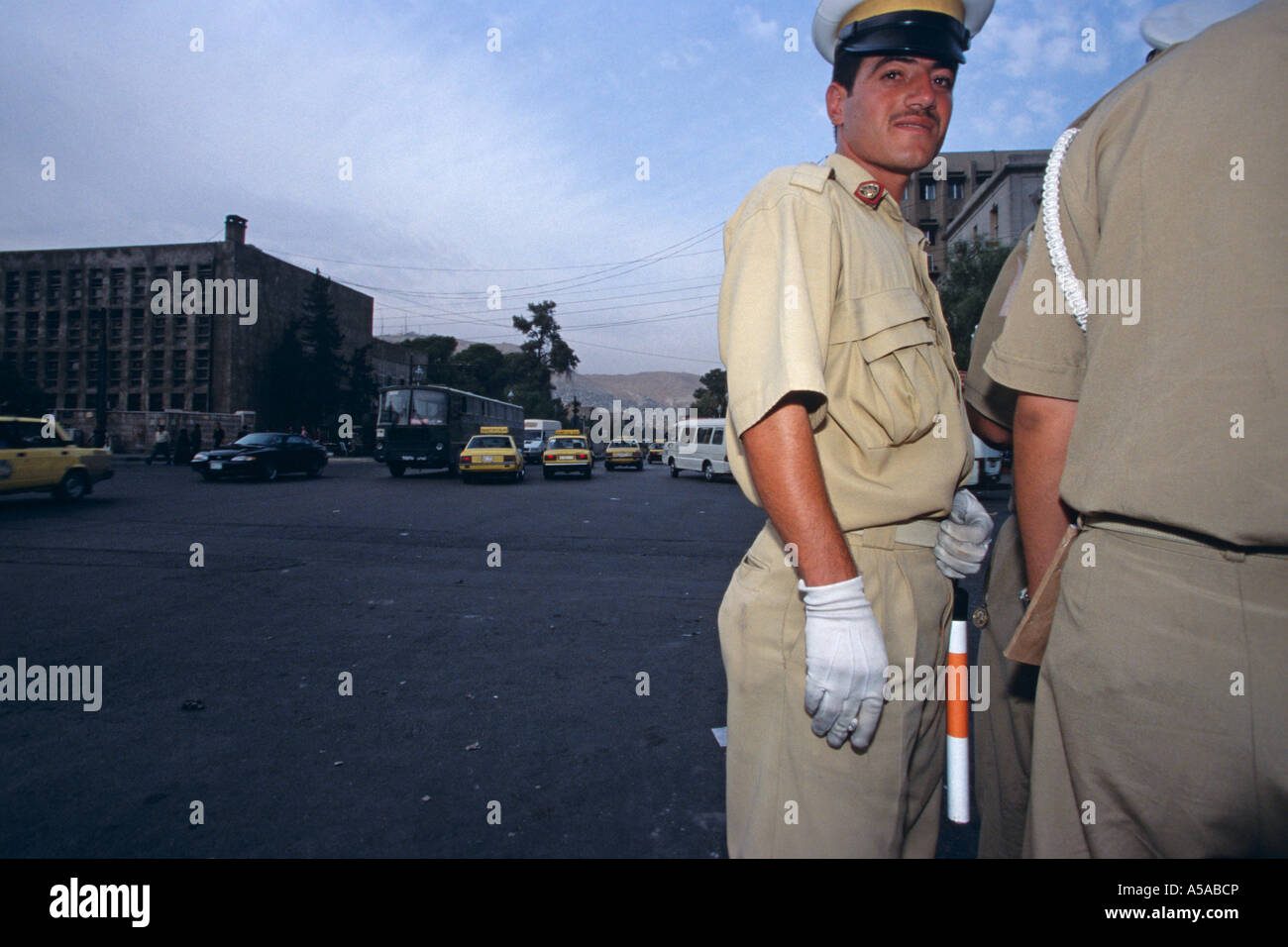 Police officers on the street of Damascus Syria Stock Photo - Alamy