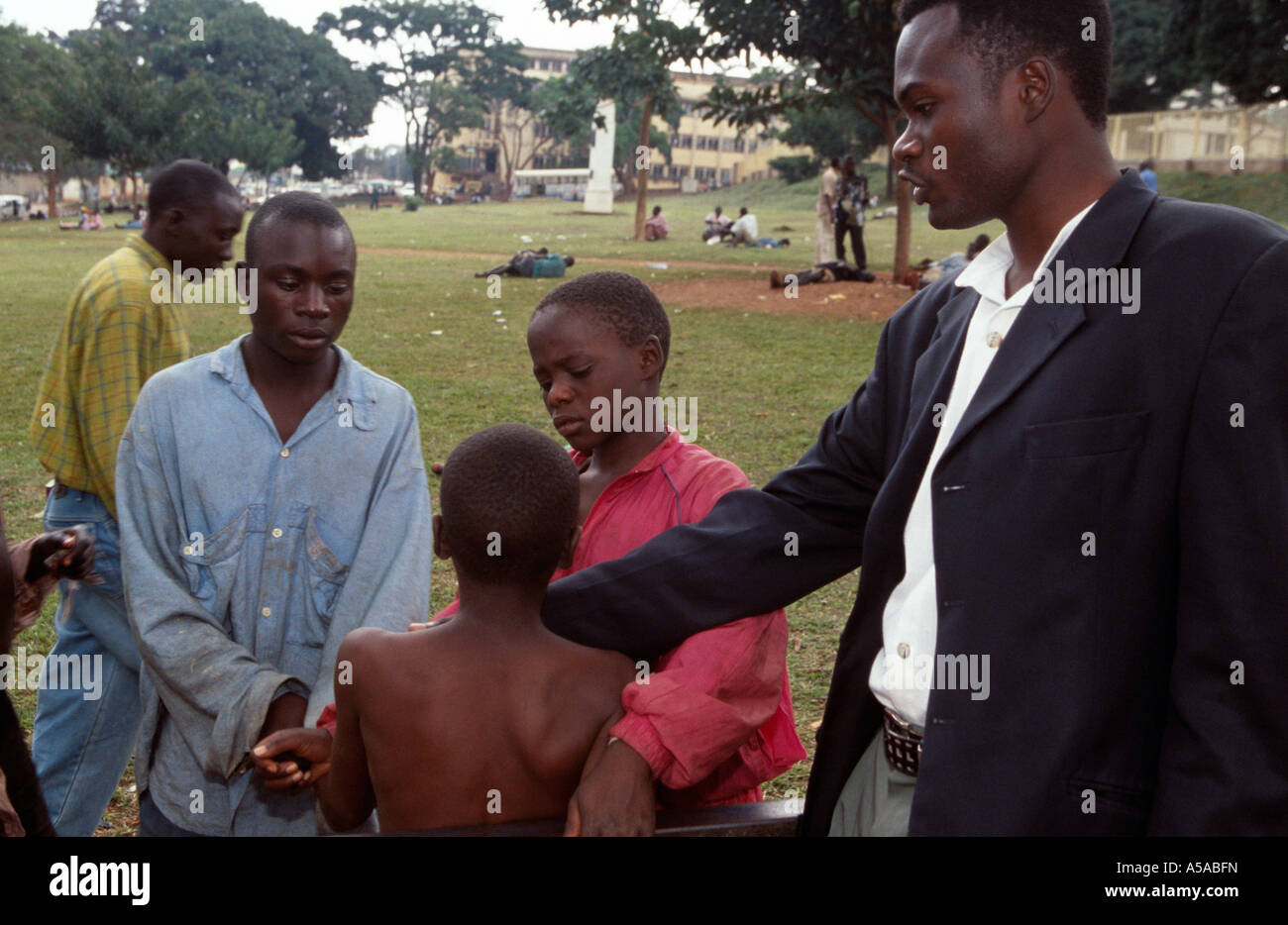 A group of drug addicts in Kampala Uganda Stock Photo - Alamy