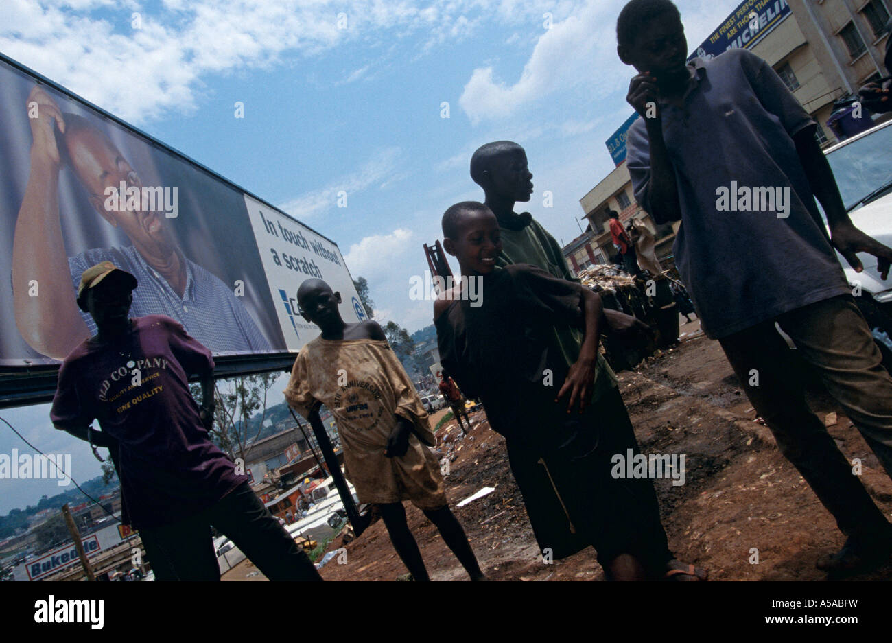 A group of drug addicts on the street of Kampala Uganda Stock Photo - Alamy