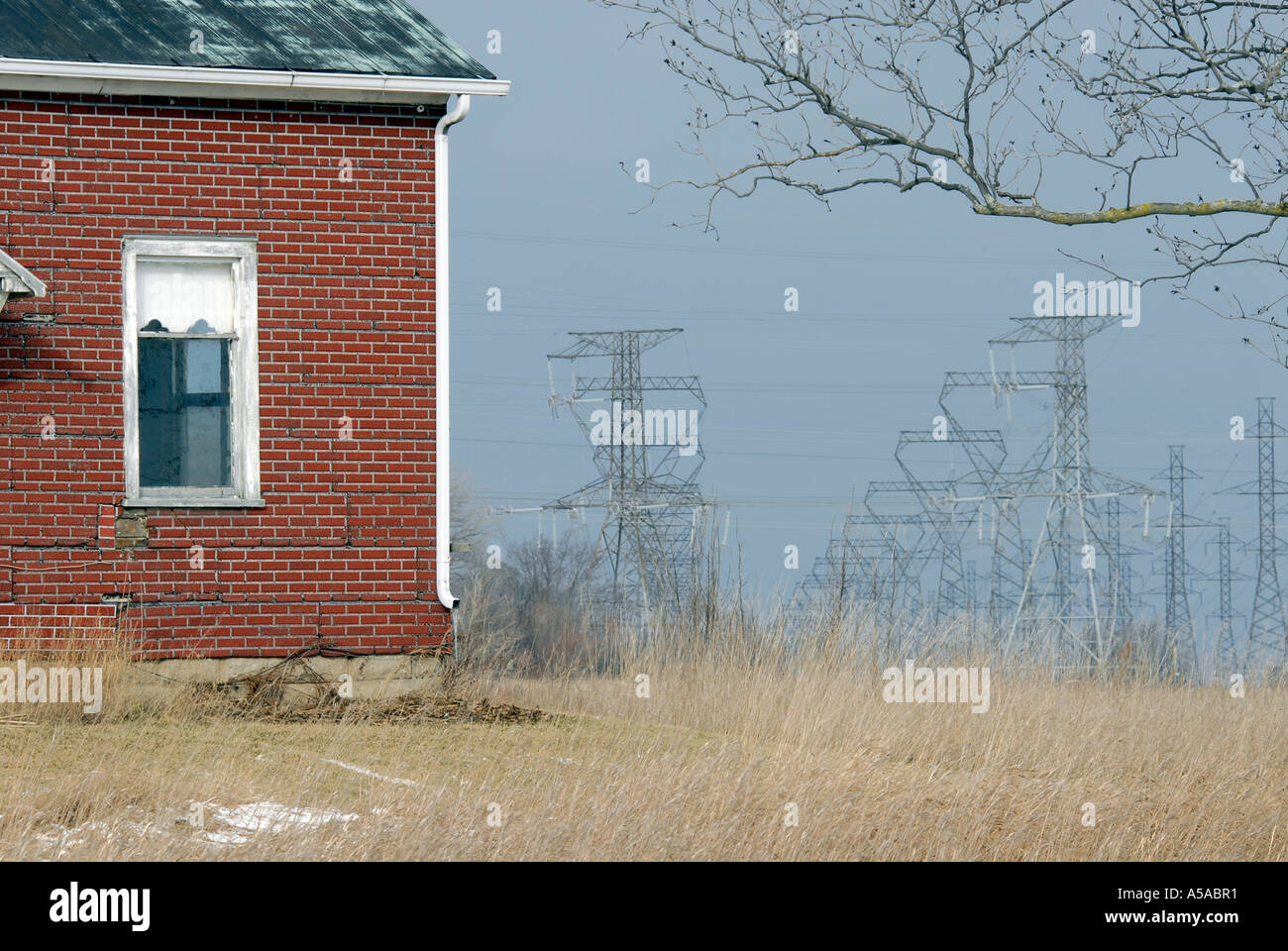 power line landscape Stock Photo - Alamy
