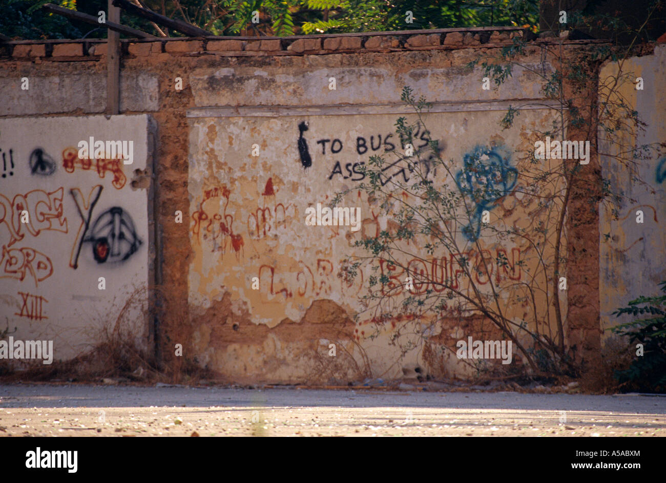 Graffiti on the street of Beirut Lebanon Stock Photo - Alamy