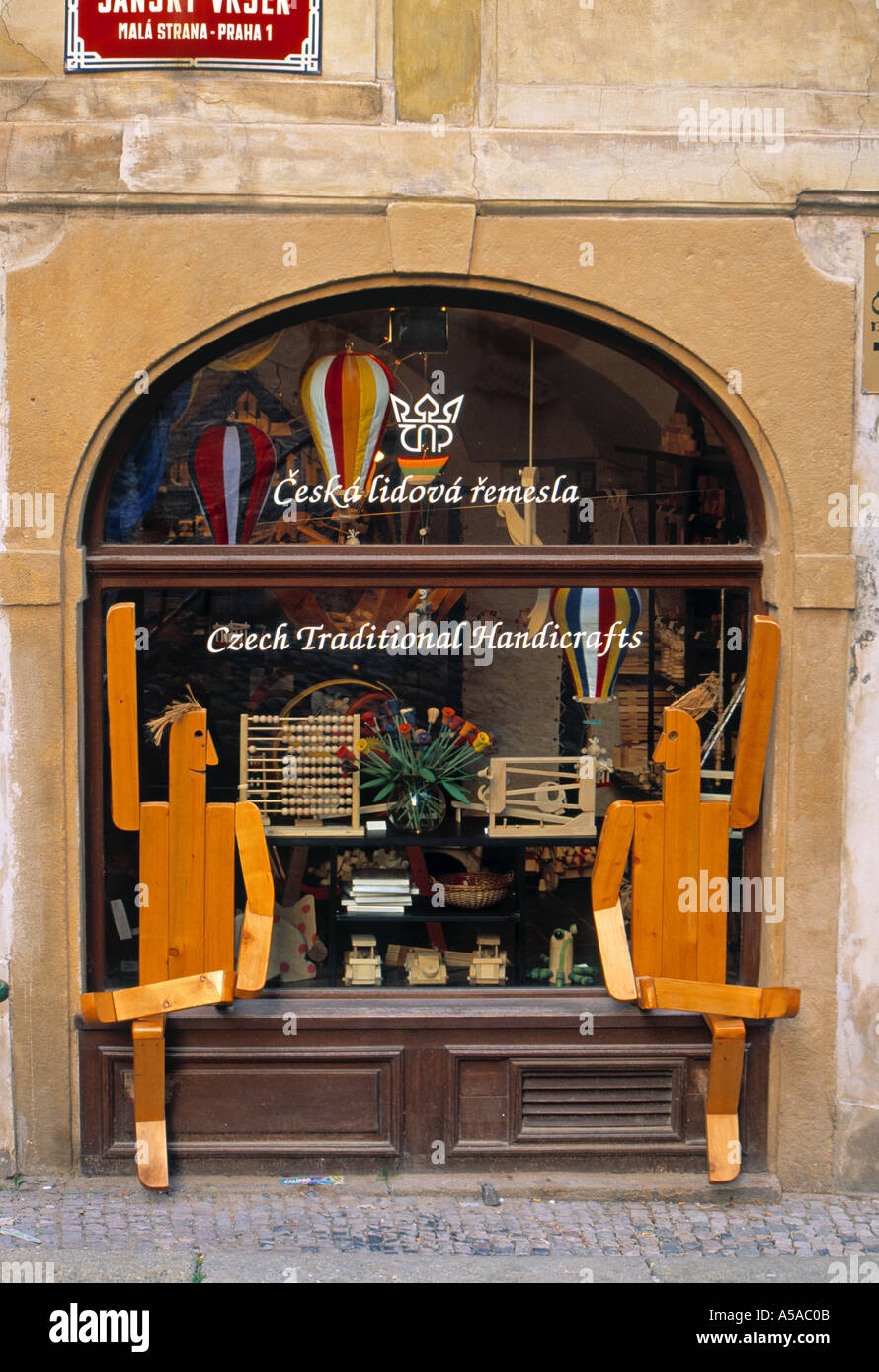Czech republic prague handicraft shop hi-res stock photography and ...