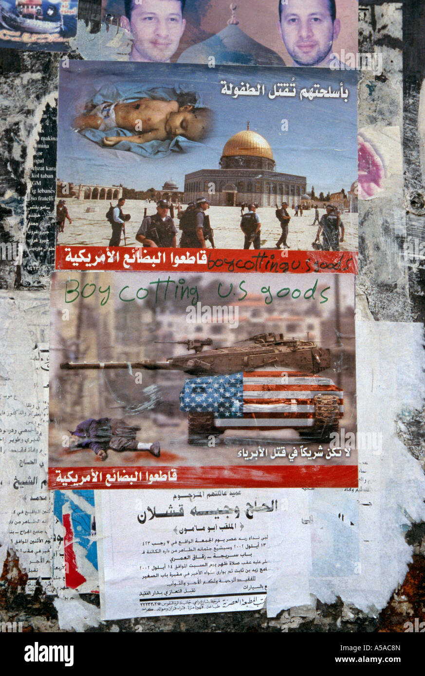 Anti U S poster in Syria Stock Photo - Alamy