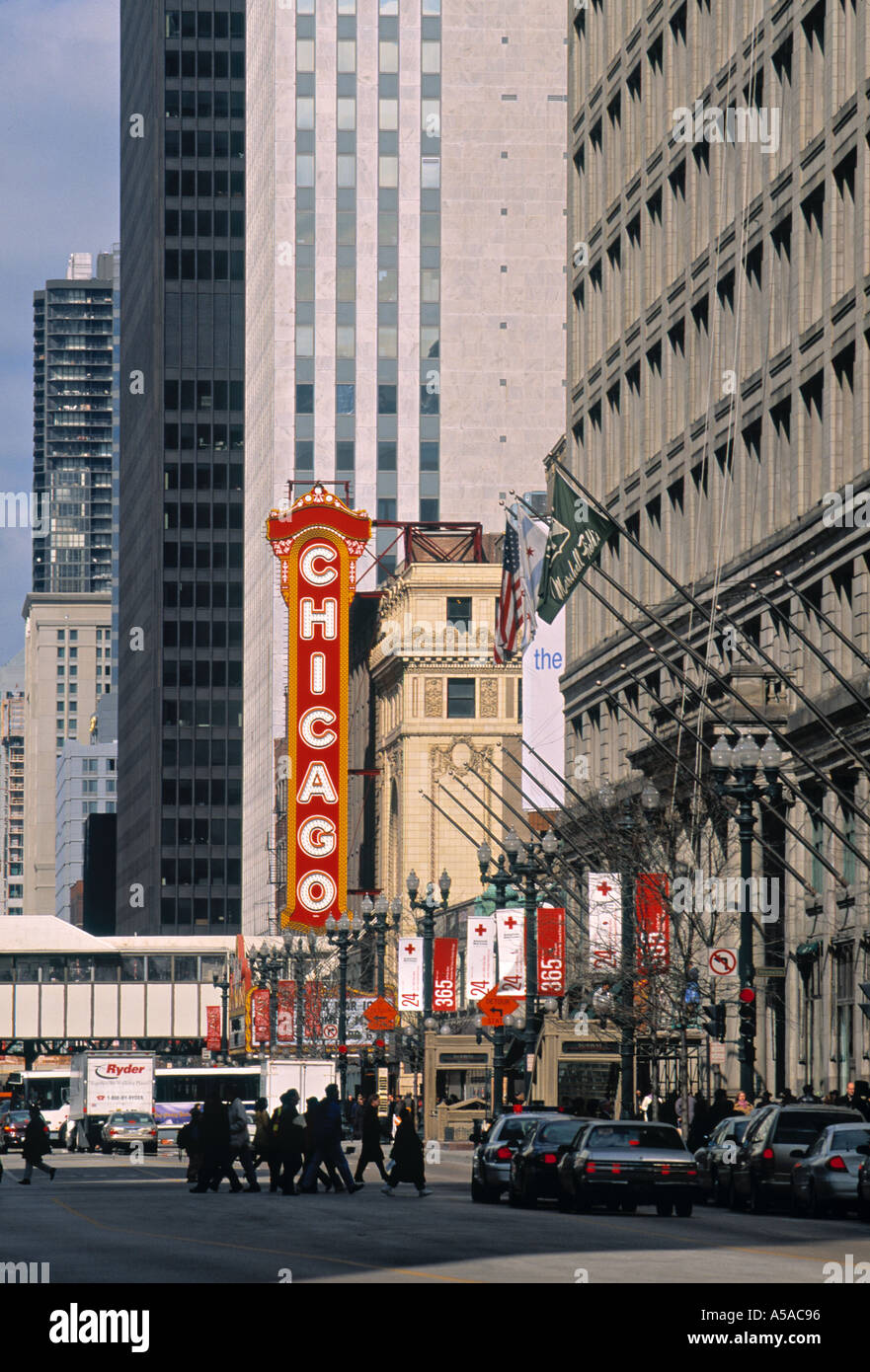 Chicago Thestre, State St. Chicago, Illinois, USA Stock Photo - Alamy