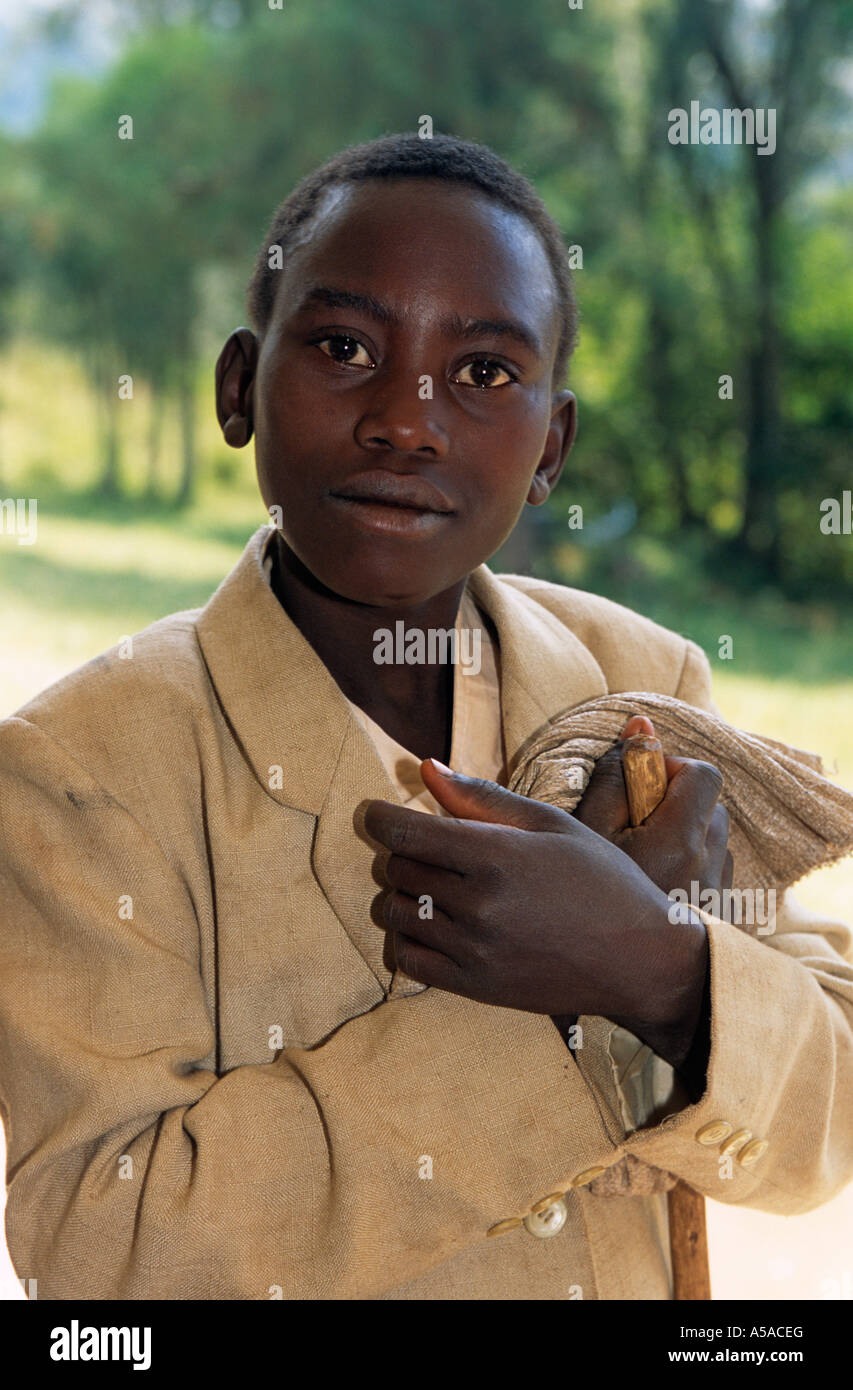 Portrait of a boy in Uganda Stock Photo - Alamy