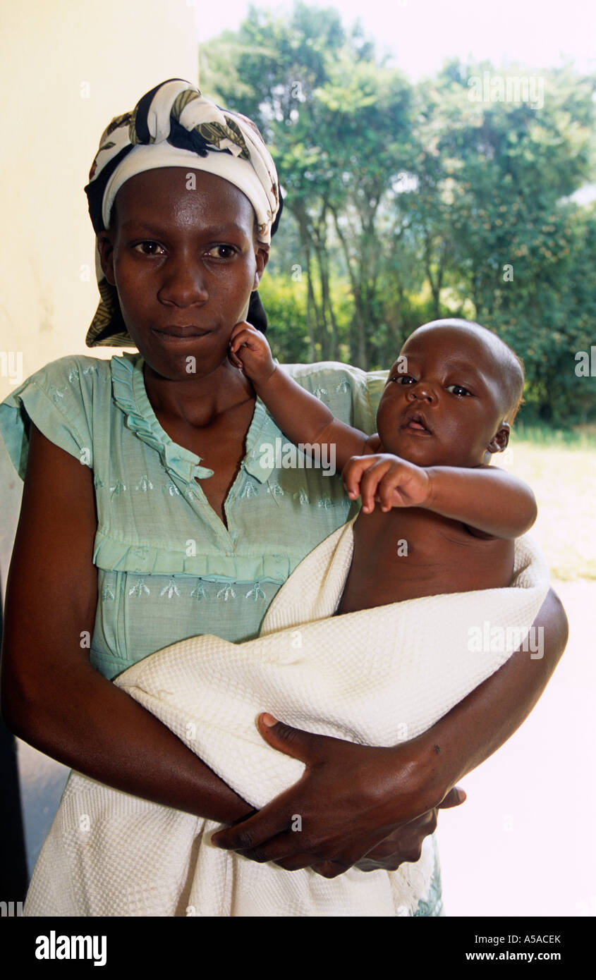 A mother with her baby in Uganda Stock Photo - Alamy