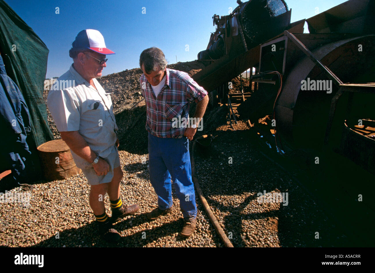 Diamond miners in South Africa Stock Photo - Alamy