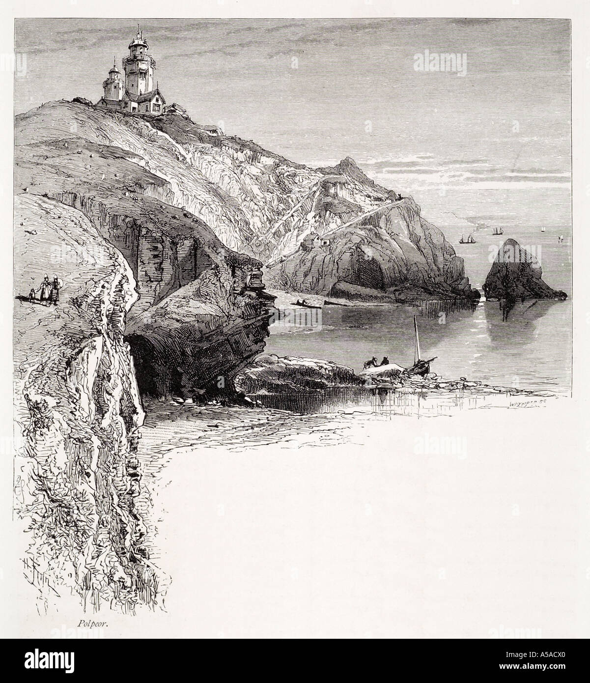 polpeor cove light house Vellan Drang rocks Polpeor cove Lizard point ...