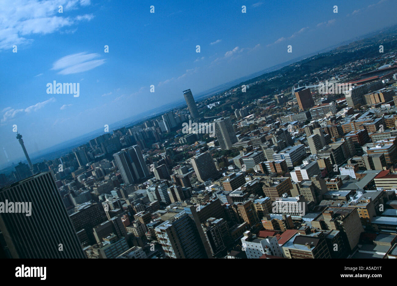 An aerial view over the city of Johannesburg South Africa Stock Photo ...