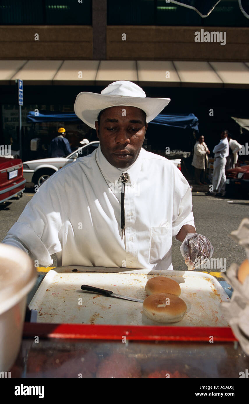 A sandwich seller in Johannesburg South Africa Stock Photo - Alamy