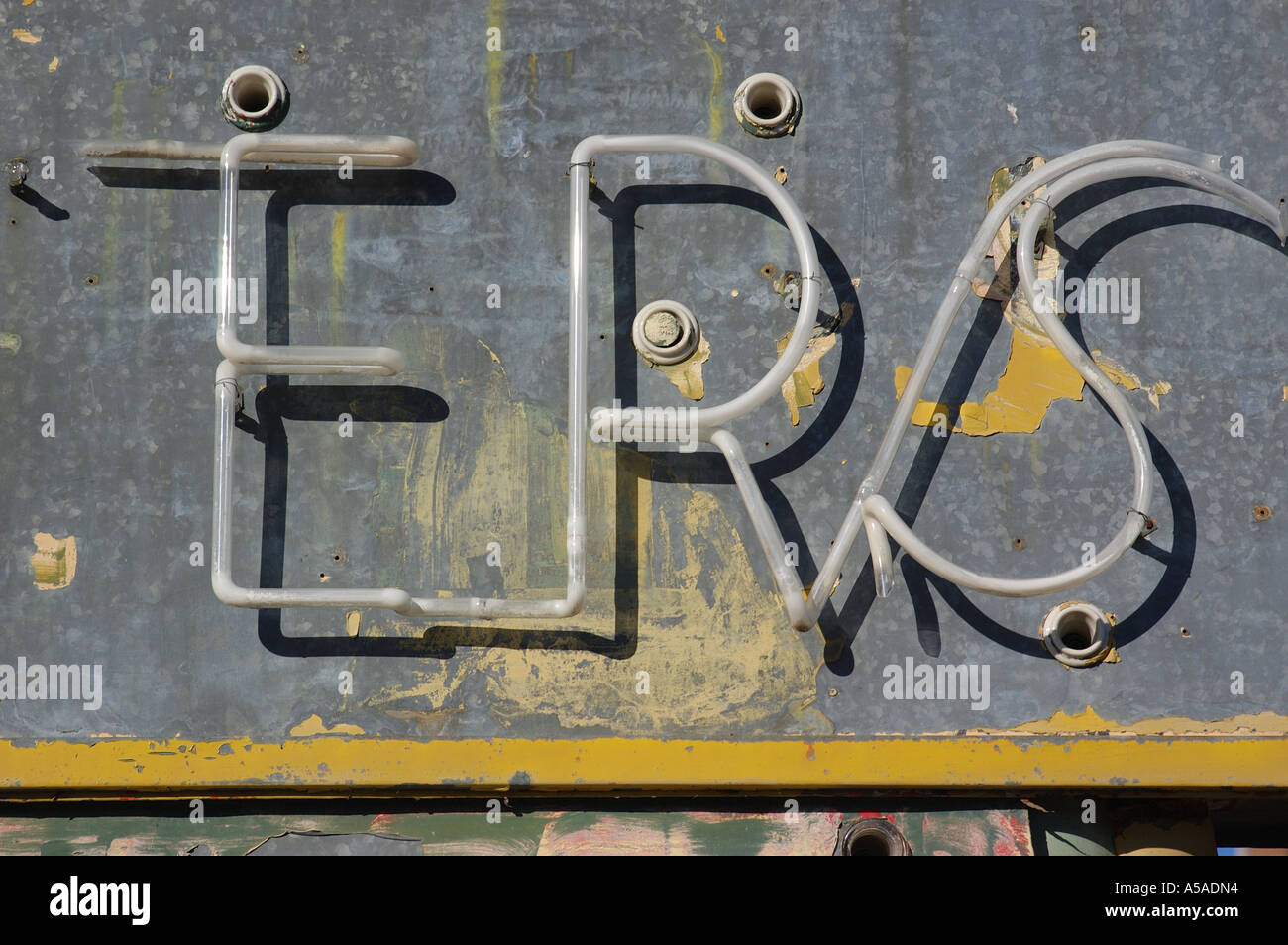 Old Neon Sign Stock Photo - Alamy