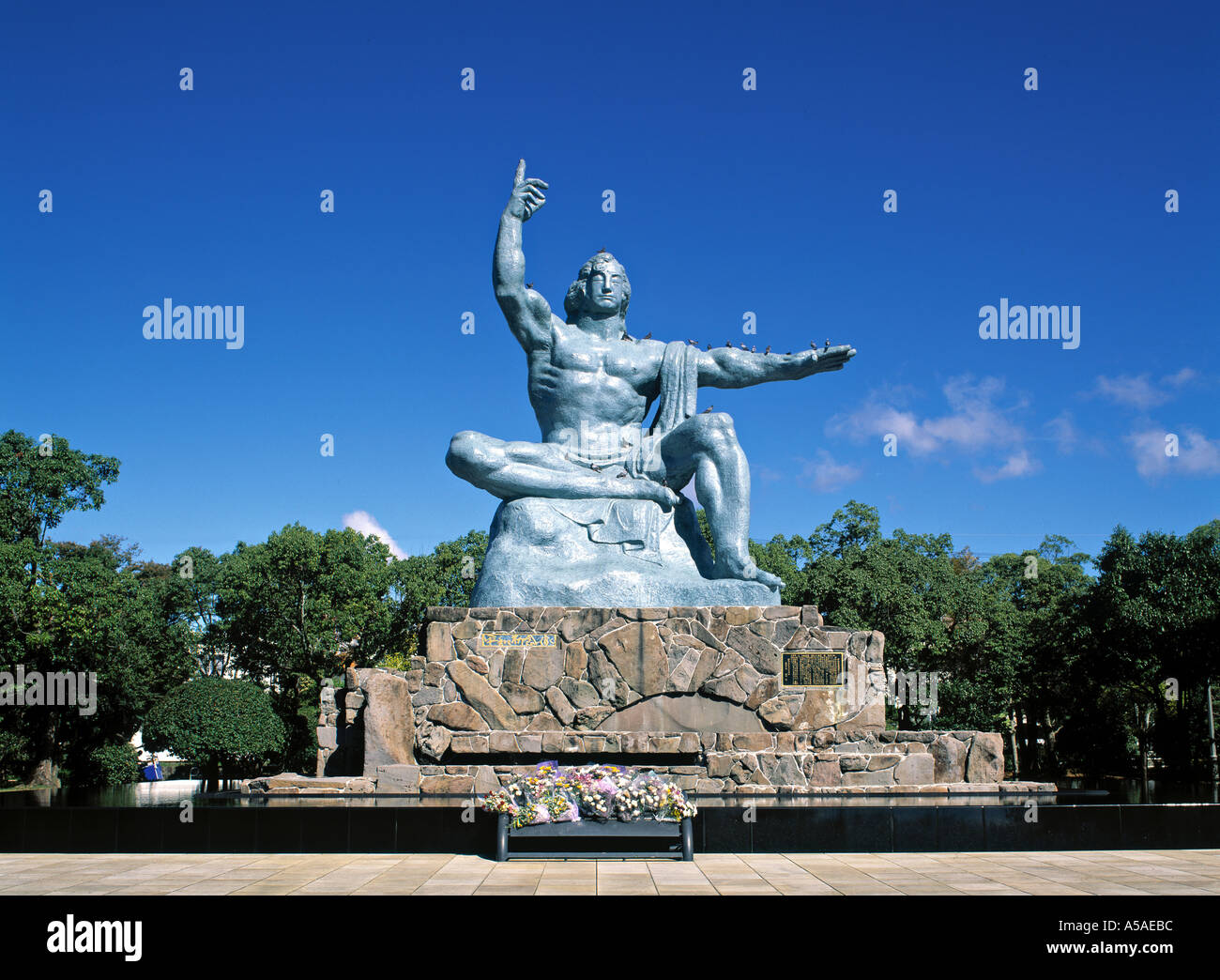 Peace Statue, Atomic bomb site, Nagasaki, Japan Stock Photo - Alamy