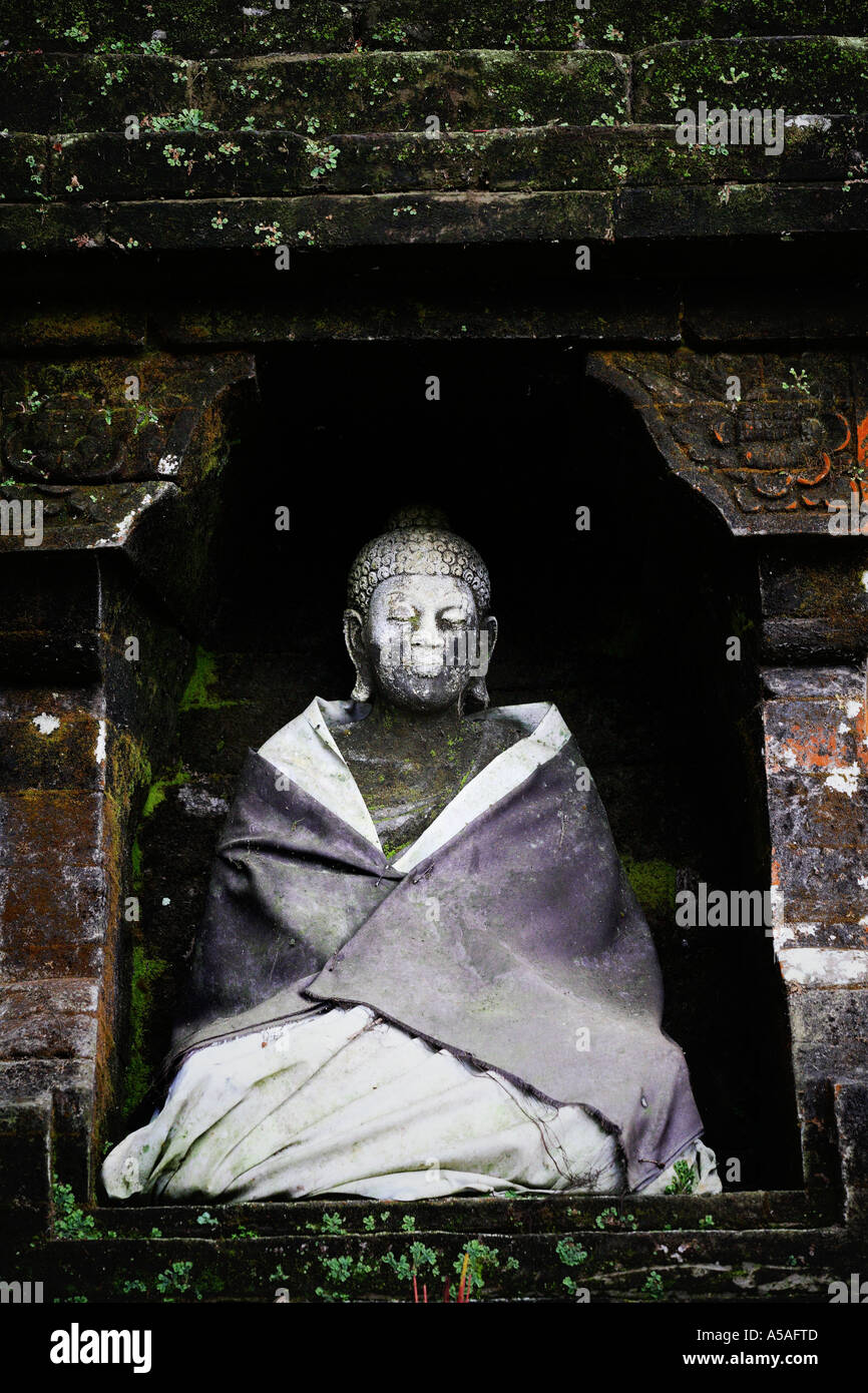 Very Old Buddha statue in a temple Stock Photo - Alamy