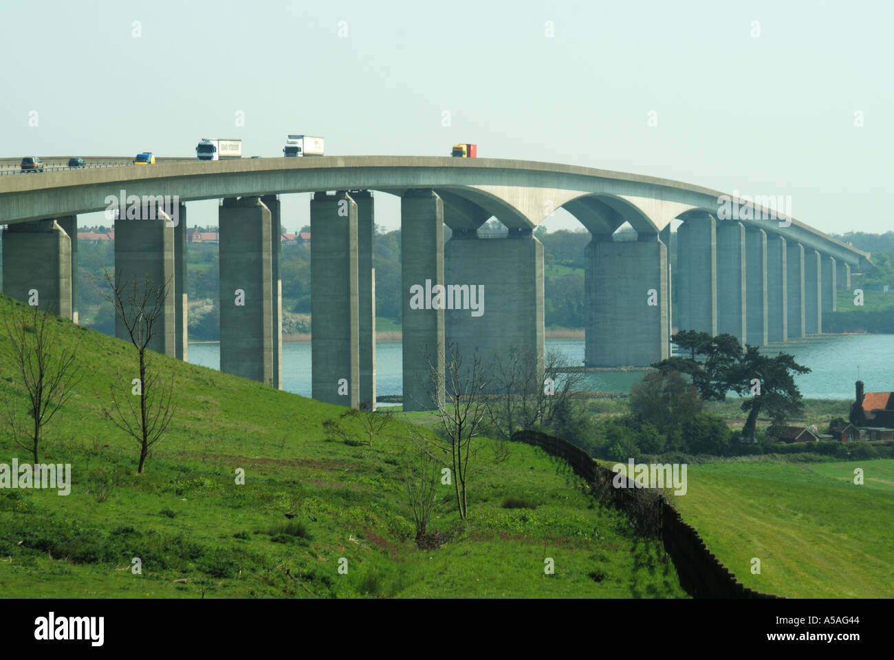 River Orwell A14 road bridge Stock Photo - Alamy