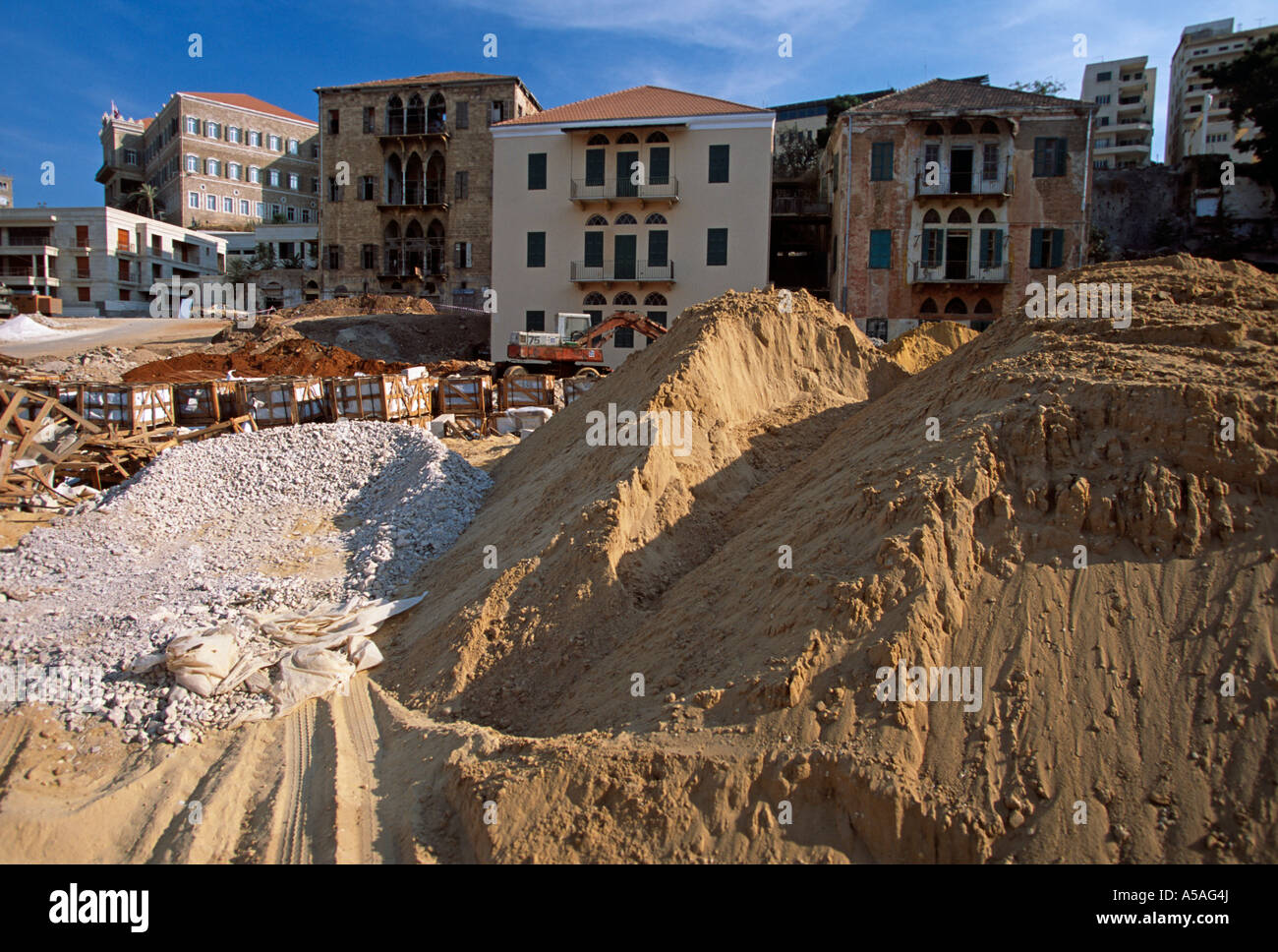 A reconstruction building site in Beirut Lebanon Stock Photo - Alamy