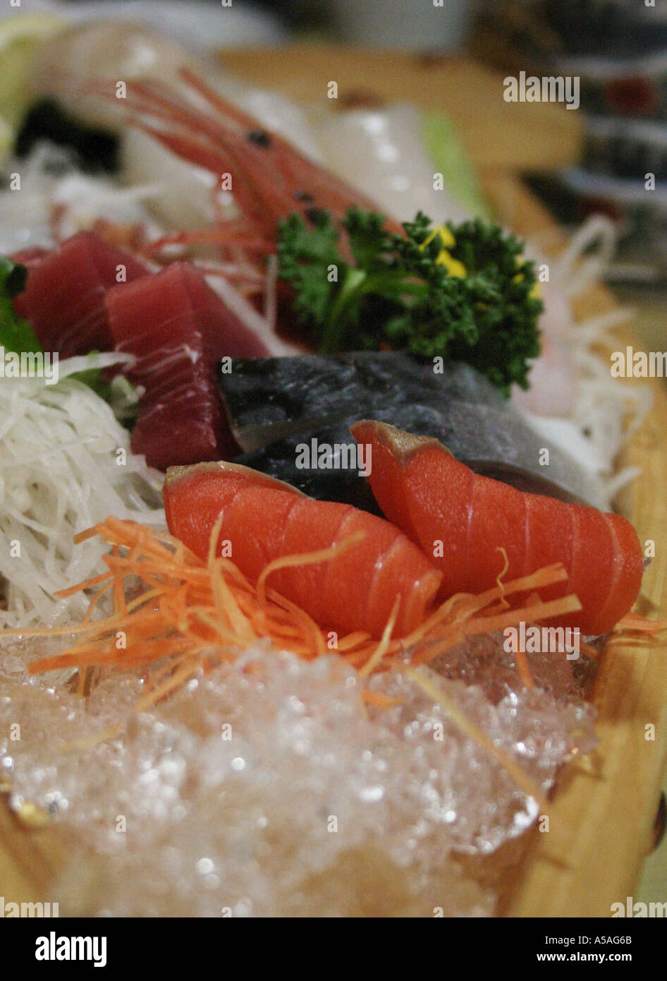 Tray of sashimi Niseko Hokkaido Japan Stock Photo - Alamy