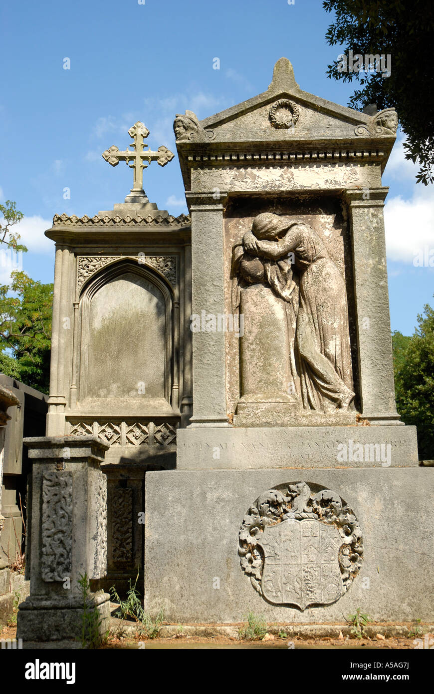 Graves in Kensal Green Cemetery London Stock Photo - Alamy
