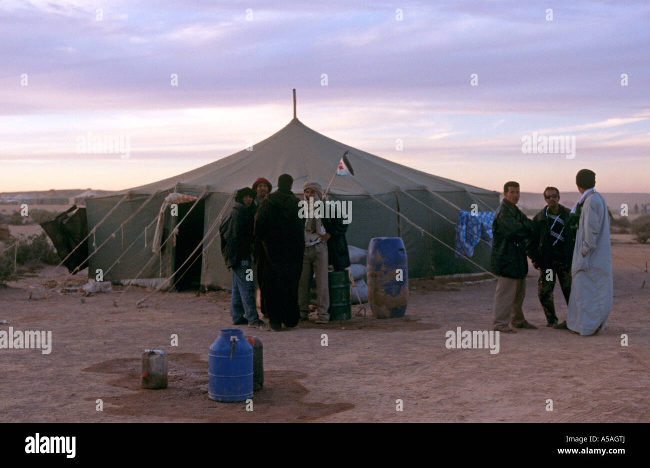 Sahrawi men at a refugee camp in Western Algeria Stock Photo - Alamy