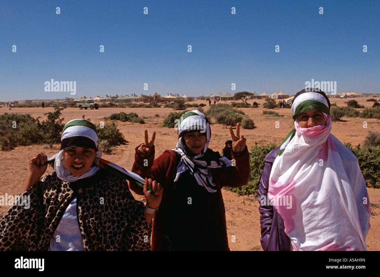 Sahrawi women at a refugee camp in Tindouf Western Algeria Stock Photo ...