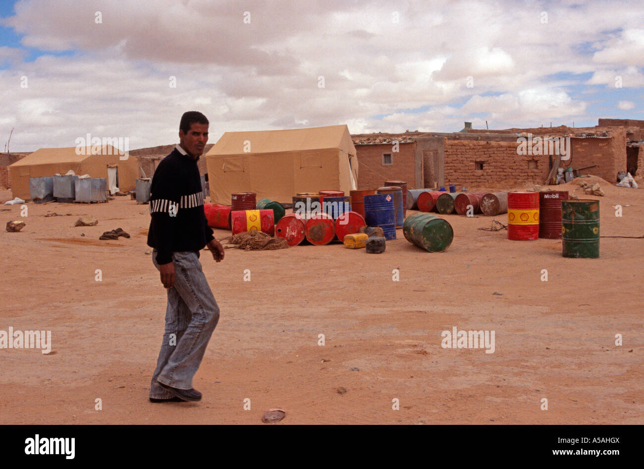 A Sahrawi man at a refugee camp in Tindouf Western Algeria Stock Photo ...