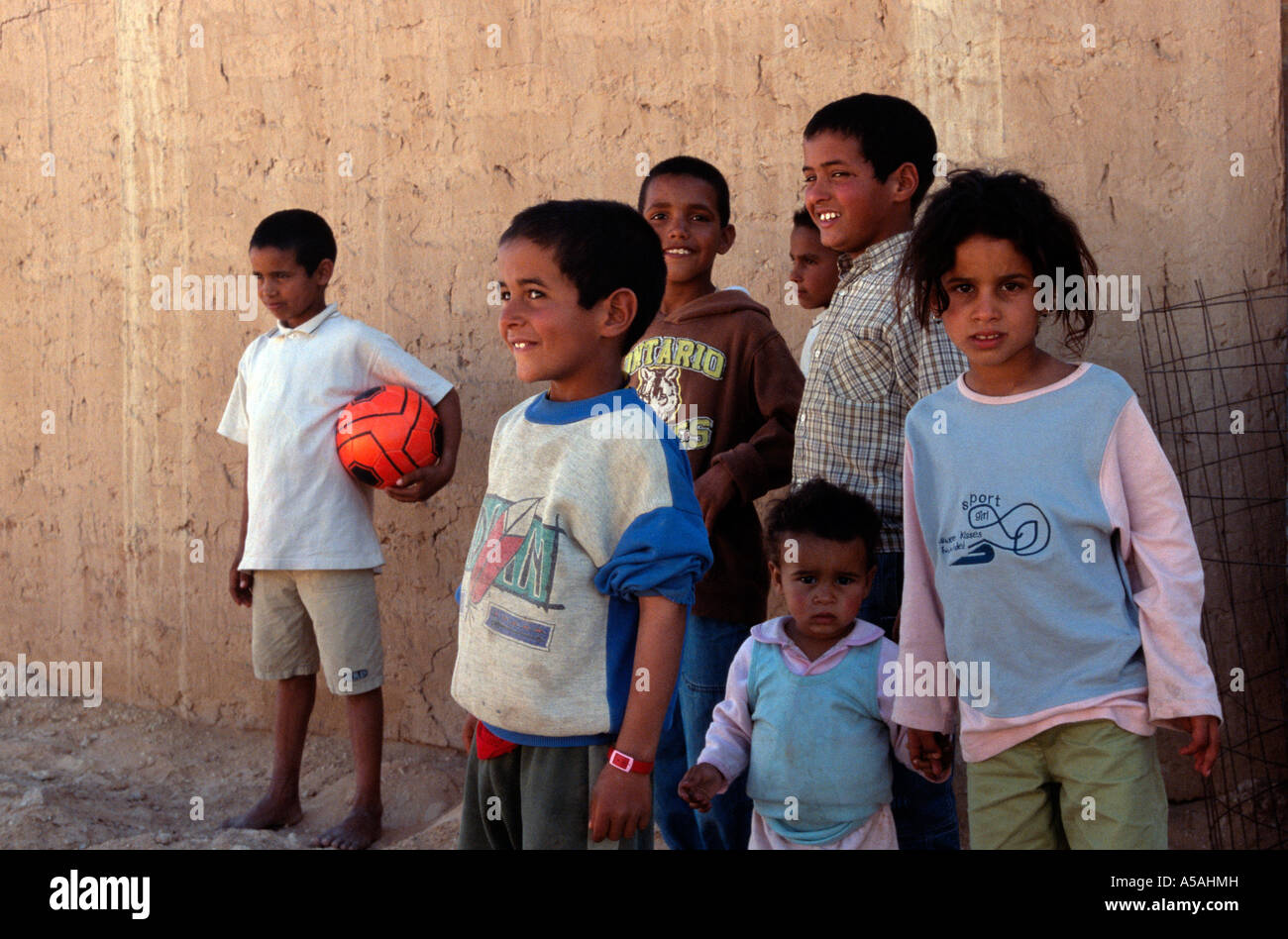 Sahrawi refugee children at a refugee camp in Tindouf Western Algeria ...